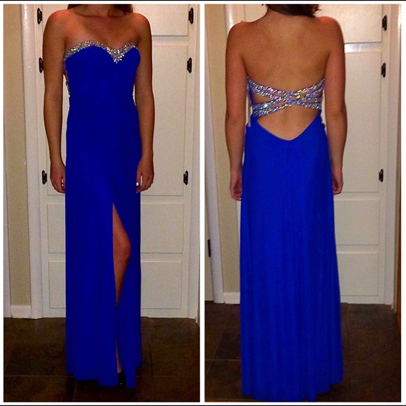 Dresses | Strapless Open Back Prom Dress | Poshmark